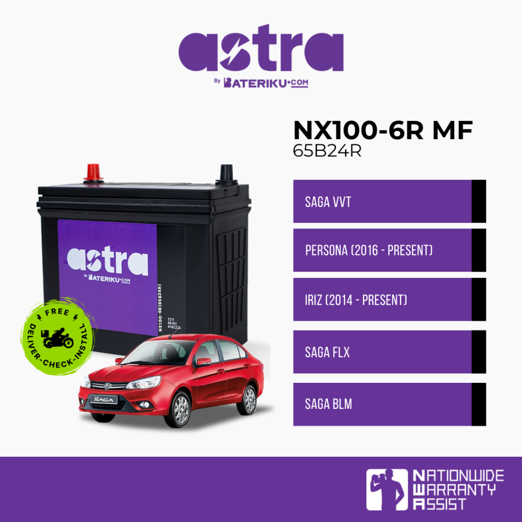 BATERI KERETA | ASTRA | NX100-6R | SAGA VVT | PERSONA | IRIZ | SAGA FLX ...