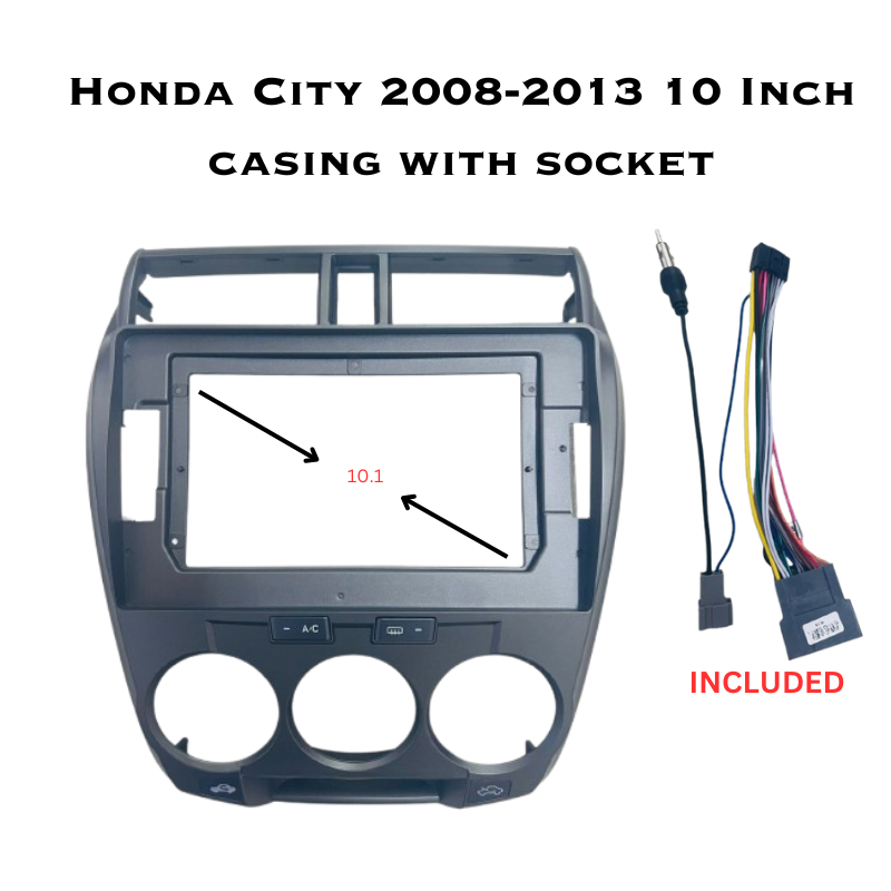 Honda City 2008-2013 10 Inch Android Player casing with socket | Shopee ...