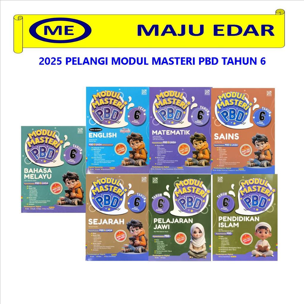 2025 PELANGI MODUL MASTERI PBD TAHUN 6 BAHASA MELAYU ENGLISH MATEMATIK ...