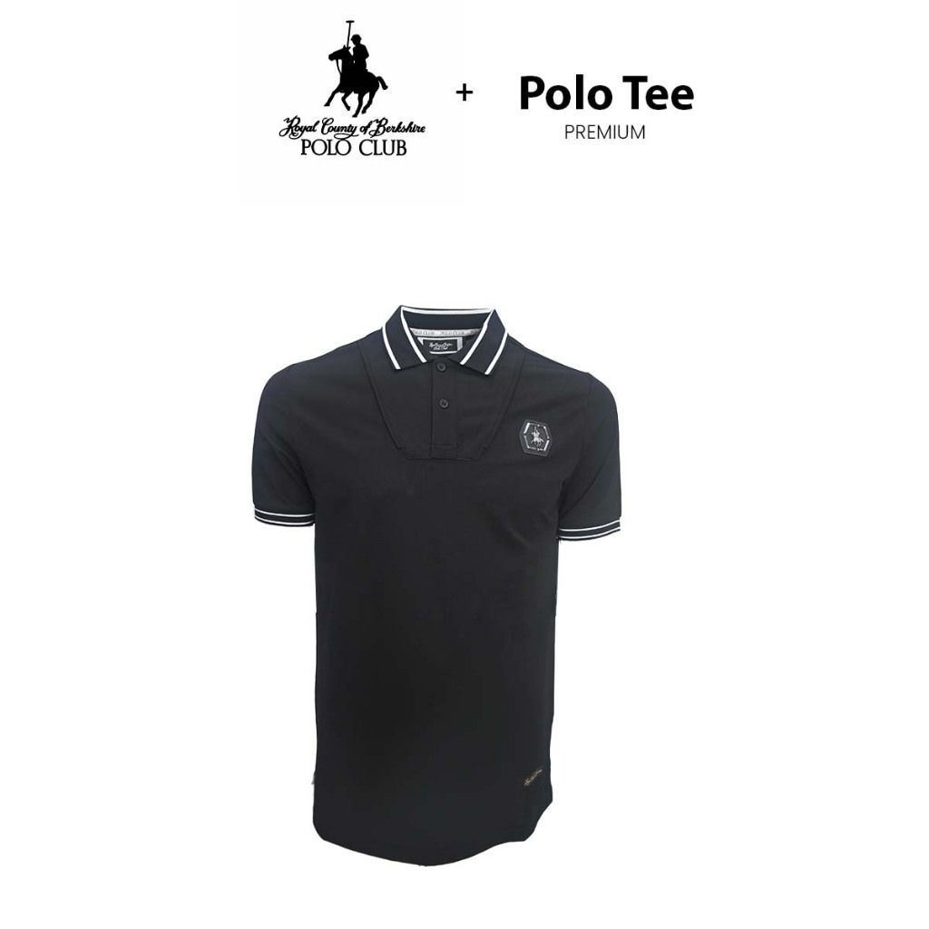 [RCB Premium] RCB Polo Club Men Black Short Sleeve Polo Shirt ...
