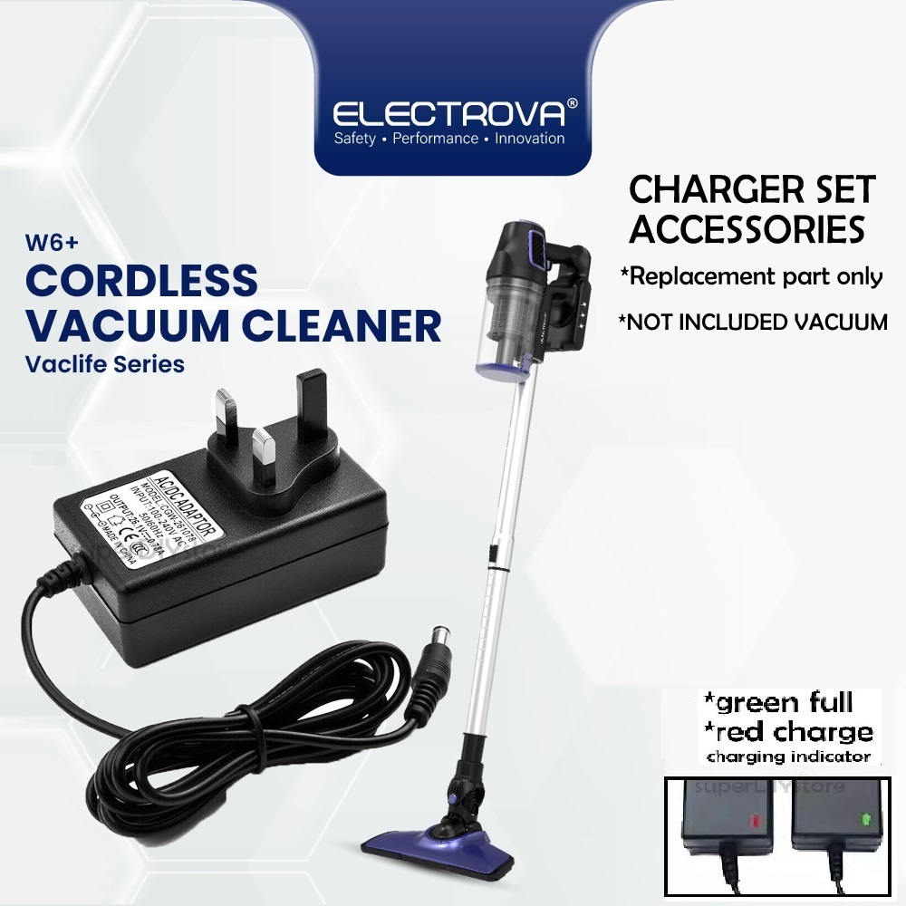 Charger Vacuum Electrova VacLife Series Cordless Vacuum W6 Plus adapter ...