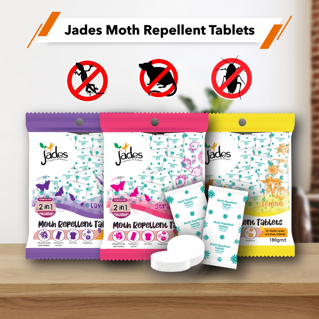 Jades Moth Repellent Tablets / Deodorizer Tablets Shape ( Penghalang ...
