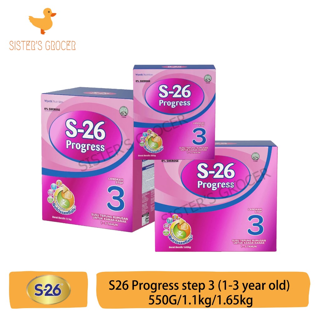 S-26® Progress Step 3 Milk Formula Powder 550g/1.1kg/1.65kg | Shopee Malaysia