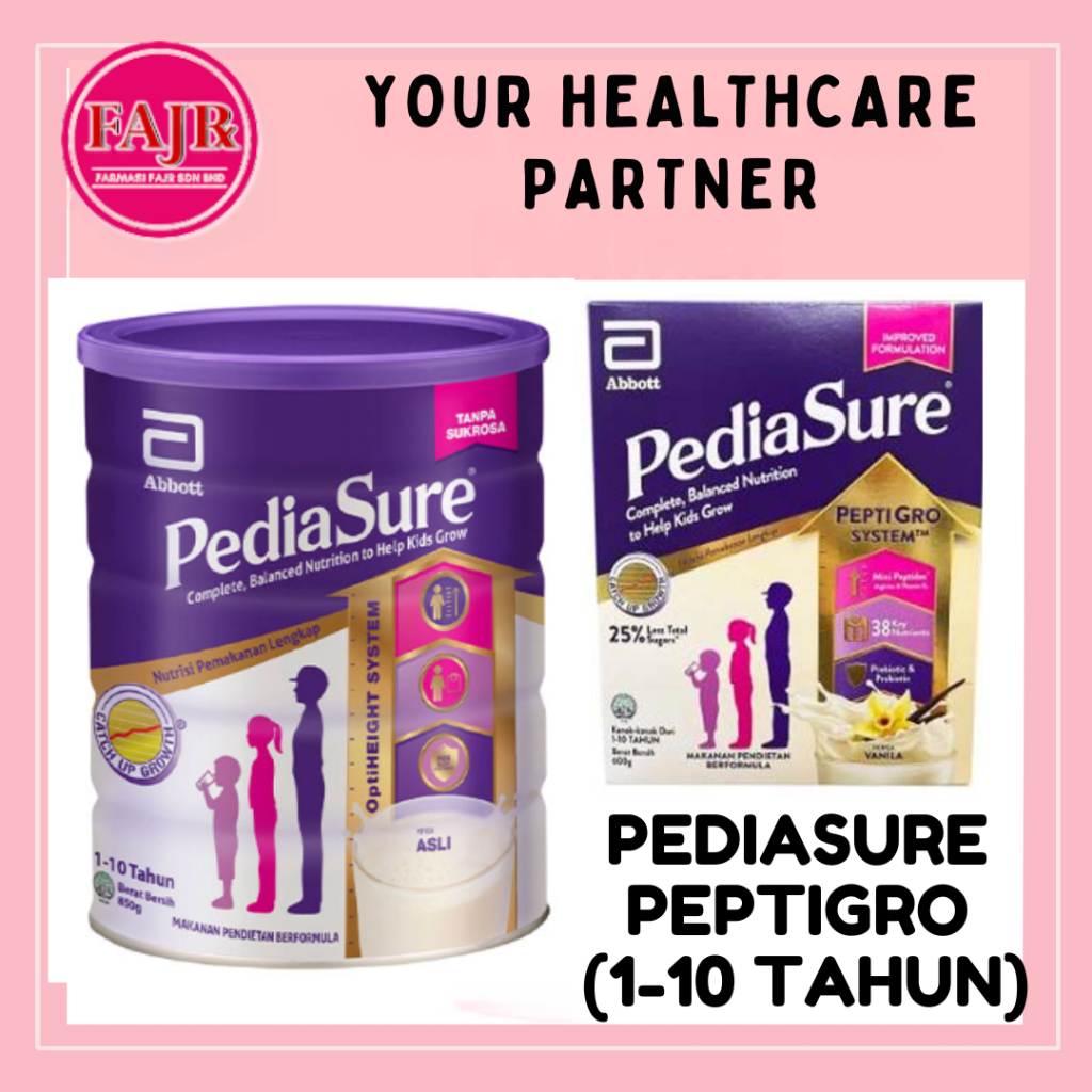 SUSU PediaSure PEPTIGRO SYSTEM (1-10 years old) COKLAT / VANILLA ...
