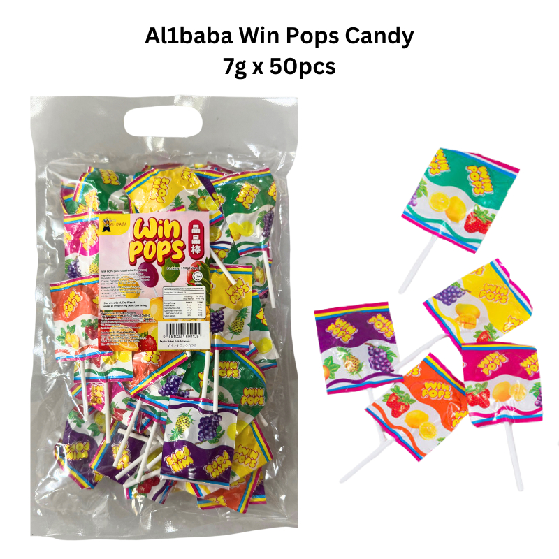 *Halal* Al1baba Win Pops Candy 7g x 50pcs | Shopee Malaysia