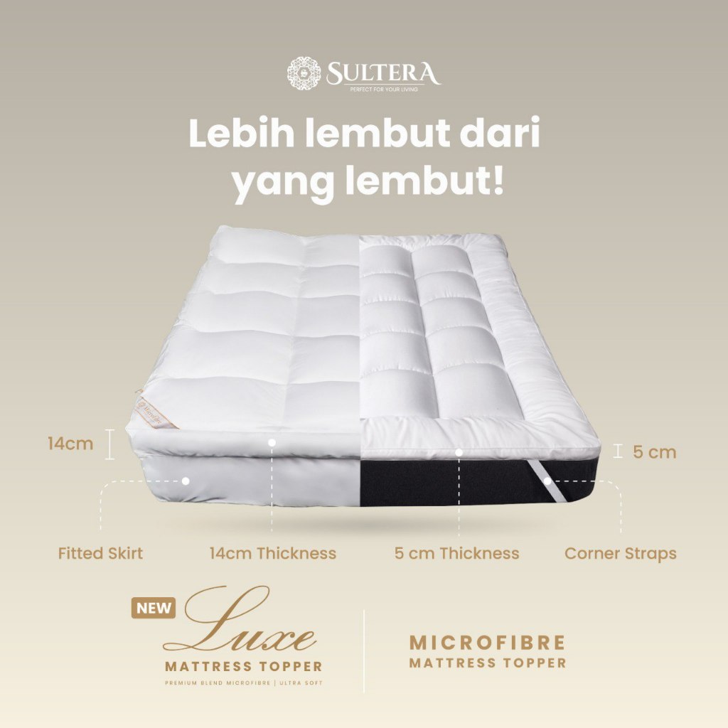 SULTERA LUXE MATTRESS TOPPER 14cm Topper Pelapik Tilam Tebal Mattress ...