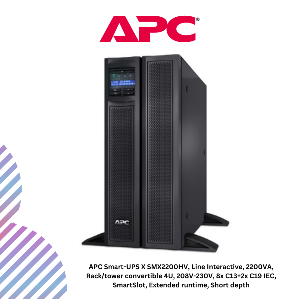 APC Smart-UPS X SMX2200HV, Line Interactive, 2200VA, Rack/tower convertible 4U, 208V-230V, 8x ...