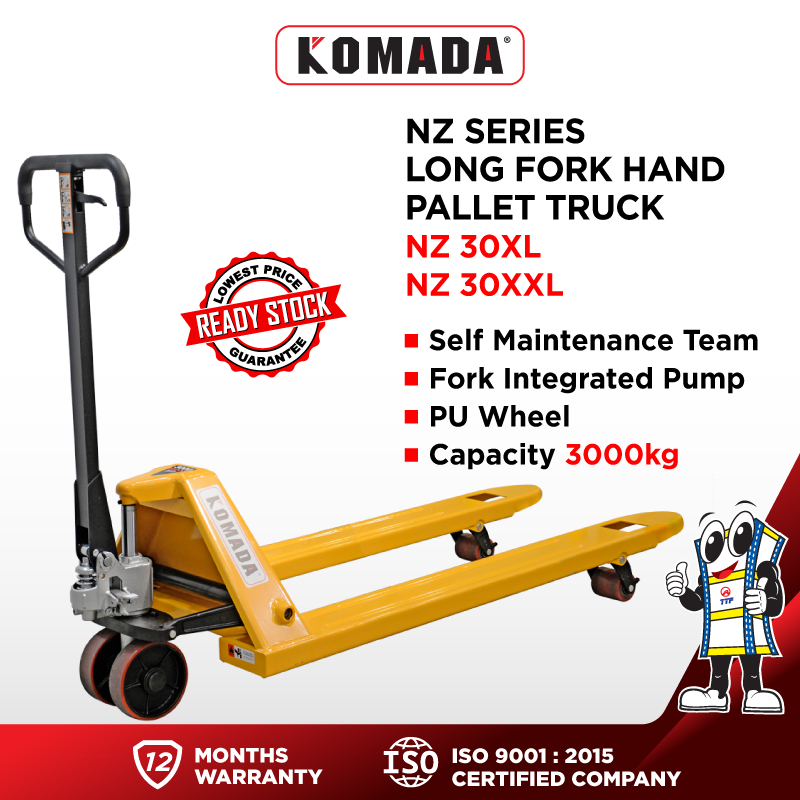 TTF RACK™ NZ Series Jek Tangan Long Fork Hand Pallet Truck |3000KG ...