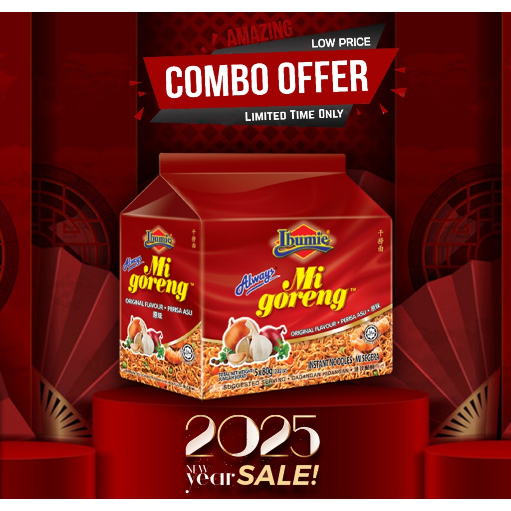 Ibumie Mi Goreng Instant Noodles – Original 5x80g | Shopee Malaysia