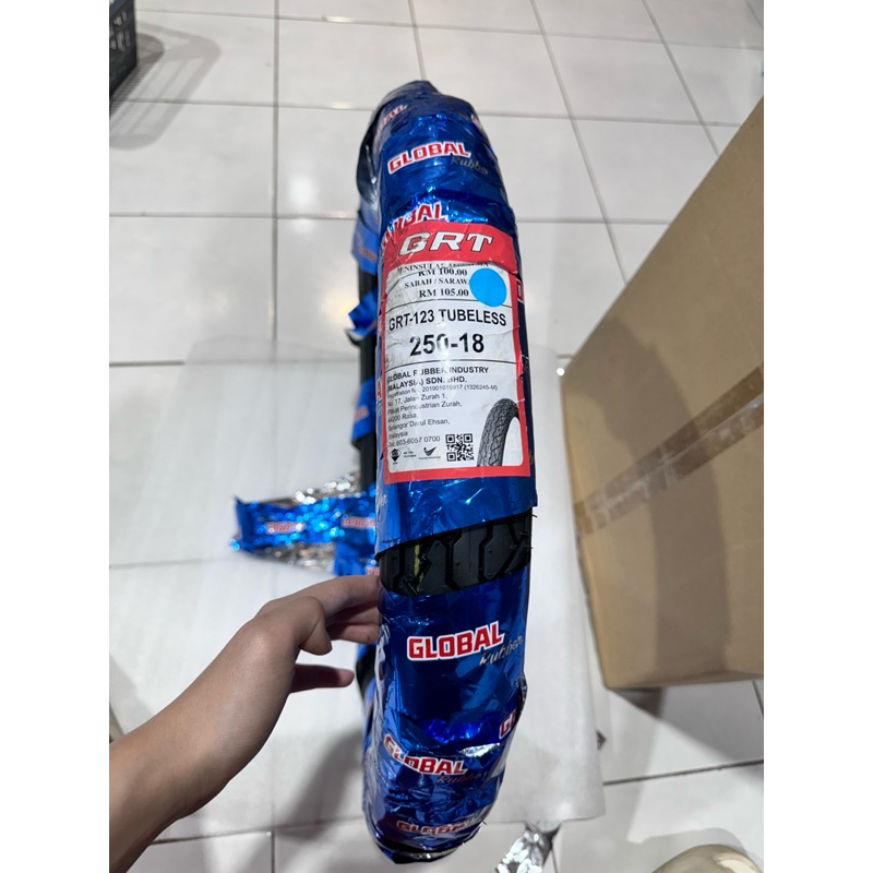 TAYAR MOTORSIKAL GRT GRT123 TYRE 2.50-18 (BUNGA SOTONG) | Shopee Malaysia