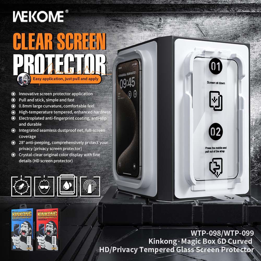 WEKOME KINKONG 15 16 PRO PROMAX MAGIC BOX 6D CURVED PRIVACY & CLEAR ...