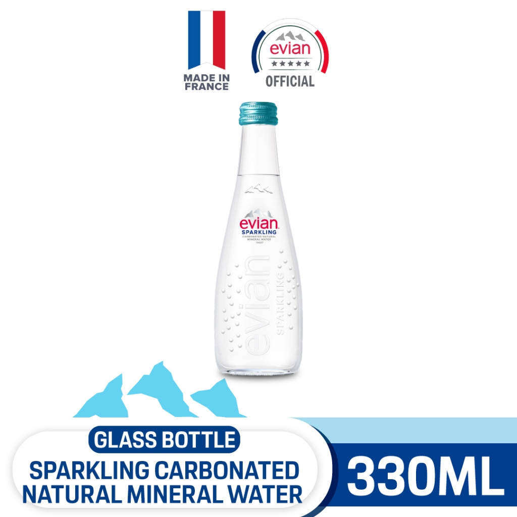 evian Sparkling Natural Mineral Water - Glass 330ml | Shopee Malaysia