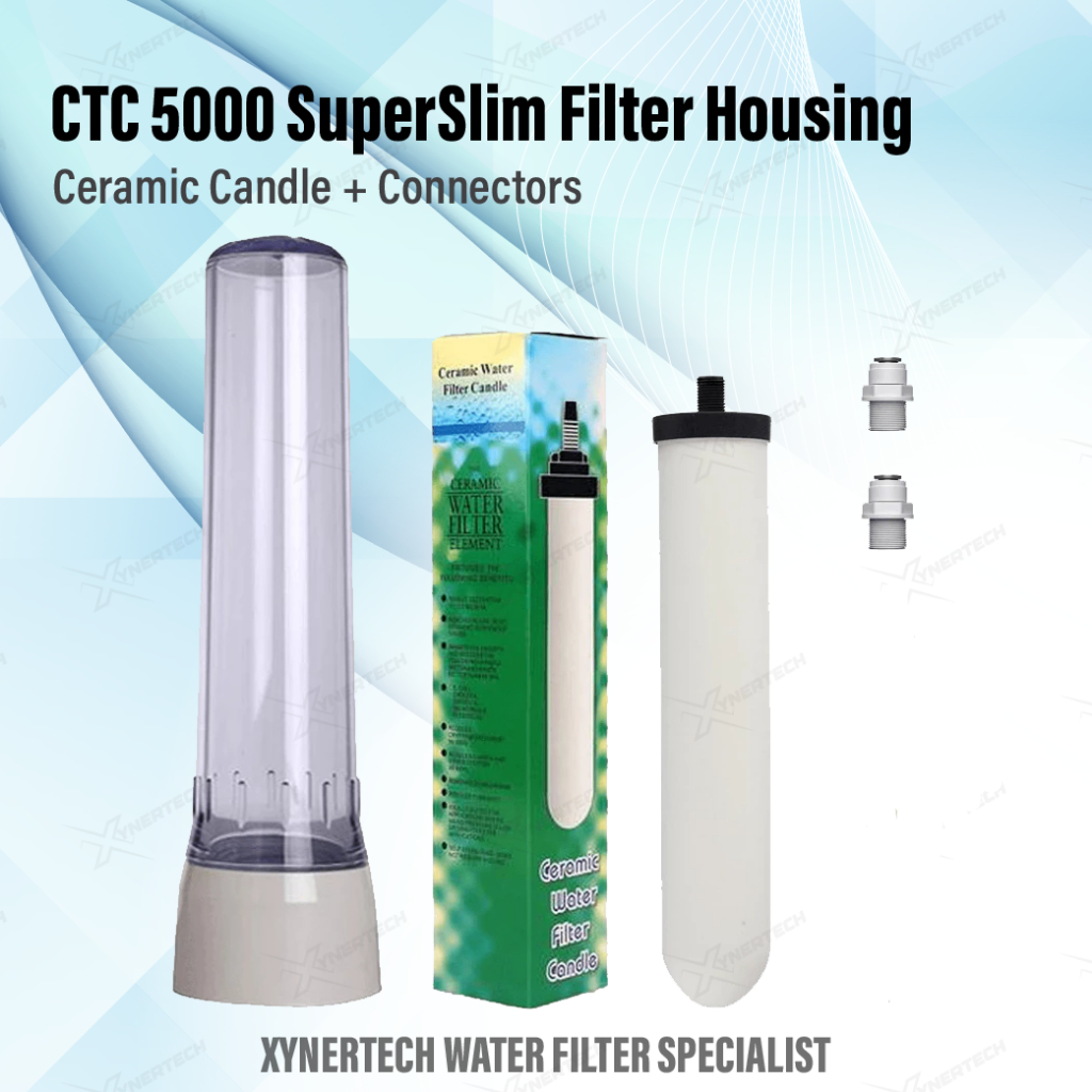 CTC 5000 Casing Super Slim Ceramic Candle Water Filter comes with 10 ...
