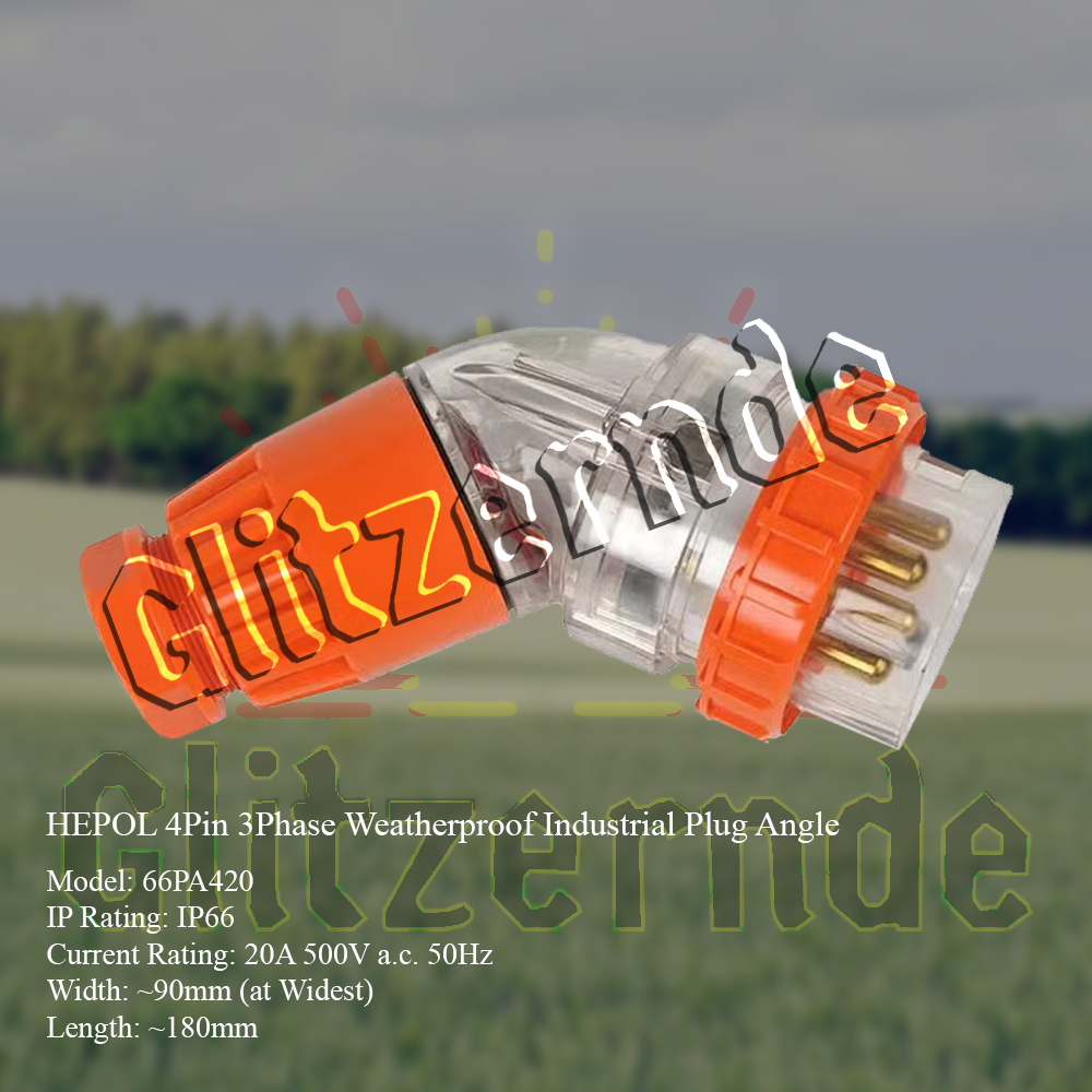 HEPOL 3Phase Weatherproof Industrial Plug Angle 20A 500V | Shopee Malaysia