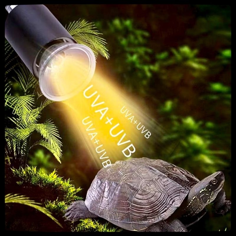 KW Turtle Basking Lamp Reptilia UVA+UVB 3.0 50w Tortoise Heating Lamp Clip-on Bulb Heat Lamp ...
