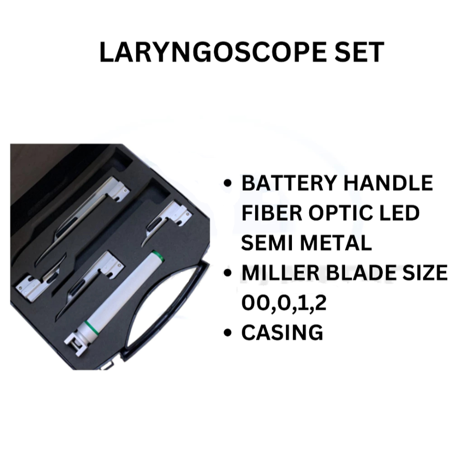 Laryngoscope Fibreoptic Set - Pediatric Handle with Battery, Blade ...