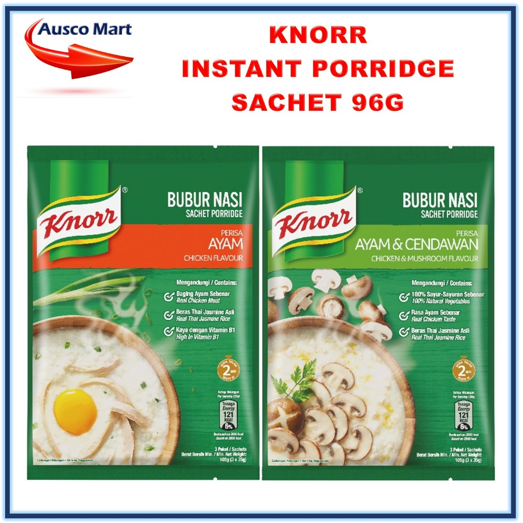 KNORR INSTANT PORRIDGE 96G (3 SACHETX32G) | Shopee Malaysia