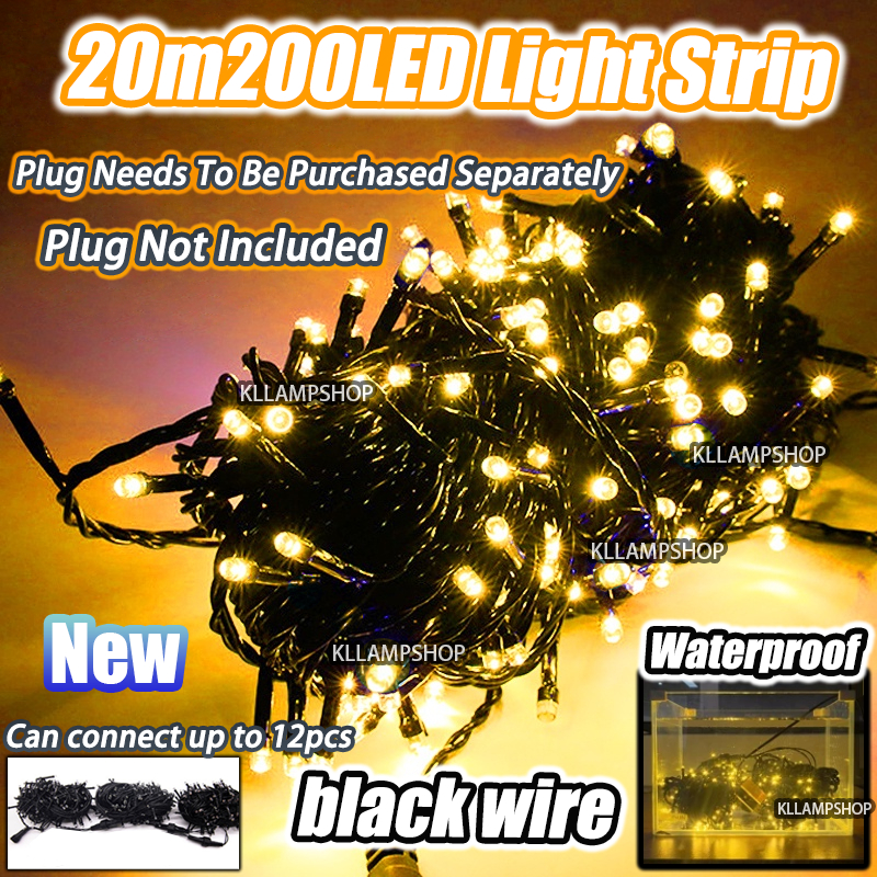 👍Lampu raya 20m 200led Fairy Light in Warm white Lampu Led Hari Raya ...