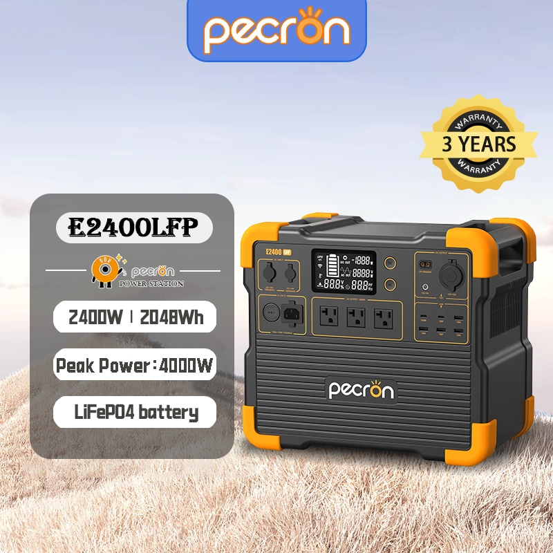 PECRON E2400LFP Portable Power Station 2048Wh 2400W(Peak 4000W) LiFePo4 ...