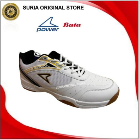 Original POWER Men White Indoor Court Badminton Sport Shoes | Kasut ...