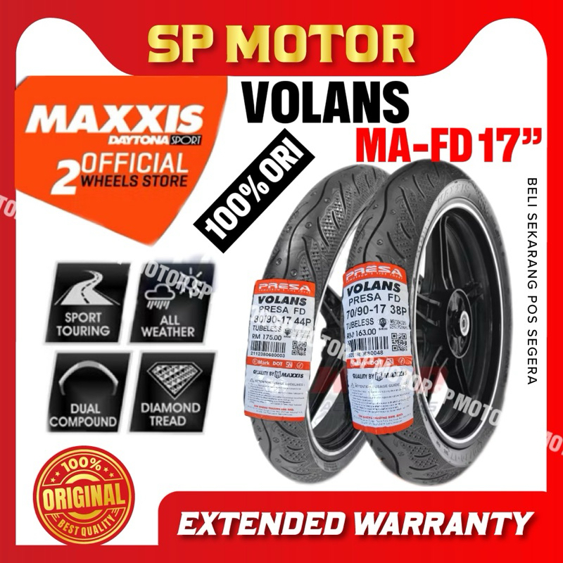 100% ORIGINAL TAYAR TIRE TYRE MAXXIS VOLANS MA-FD NEW DIAMOND DESIGN 17 ...