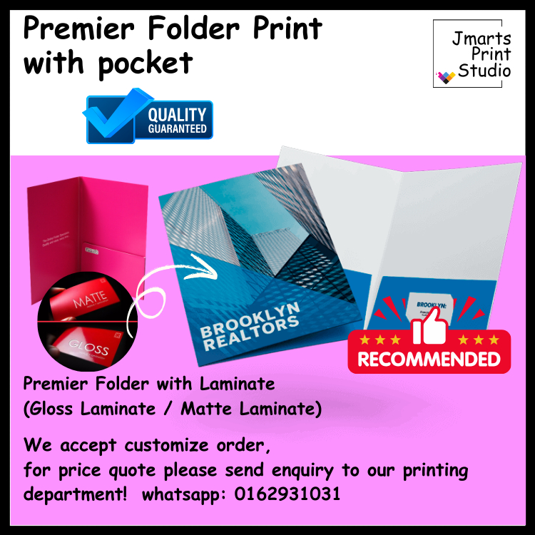 (48hours Ship Out) Premier Folder Printing with Pocket / Customize ...