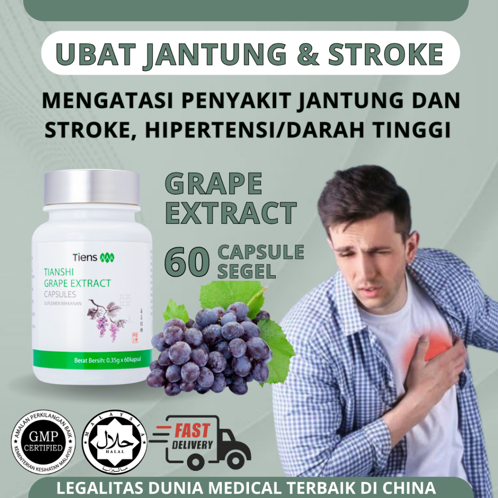 Tekanan darah tinggi dan stroke, Ubat DARAH tinggi Lulus kkm Original,Supplement Capsule Grape ...