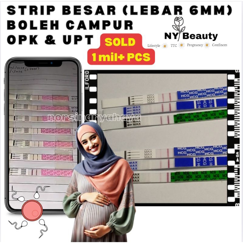[10 PCS - STRIP PREMIUM ] LH Ovulation dan HCG Pregnancy Test Strip OPK ...