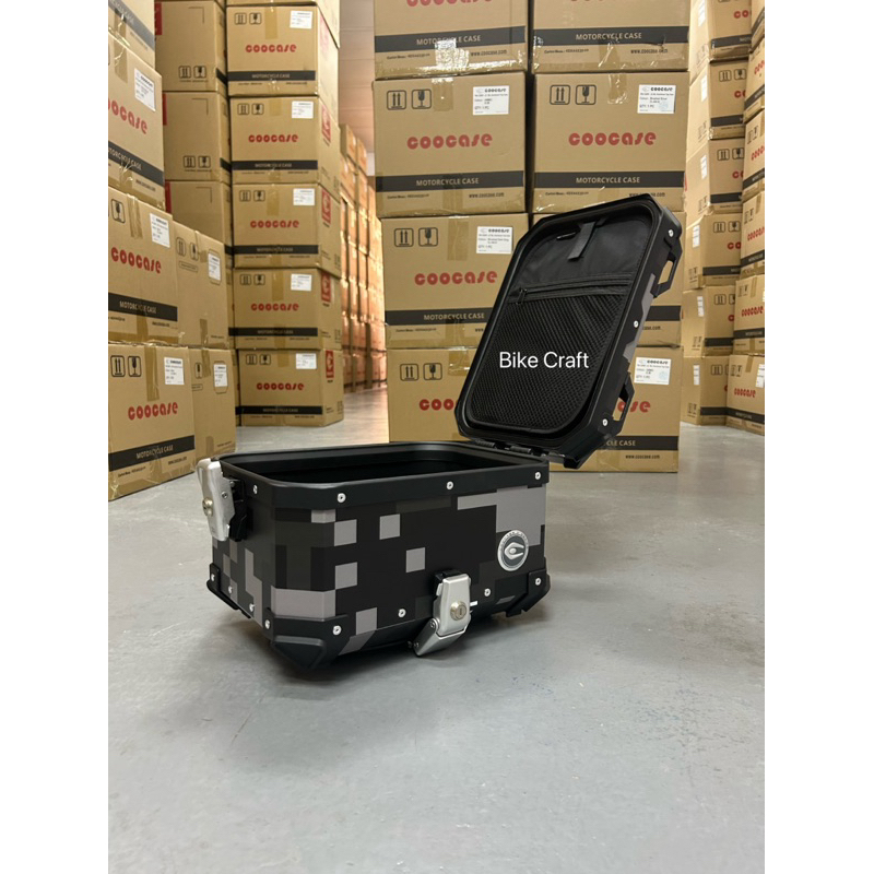 Coocase 30L Aluminium Mosaic Grey Topbox (Side Open) | Shopee Malaysia