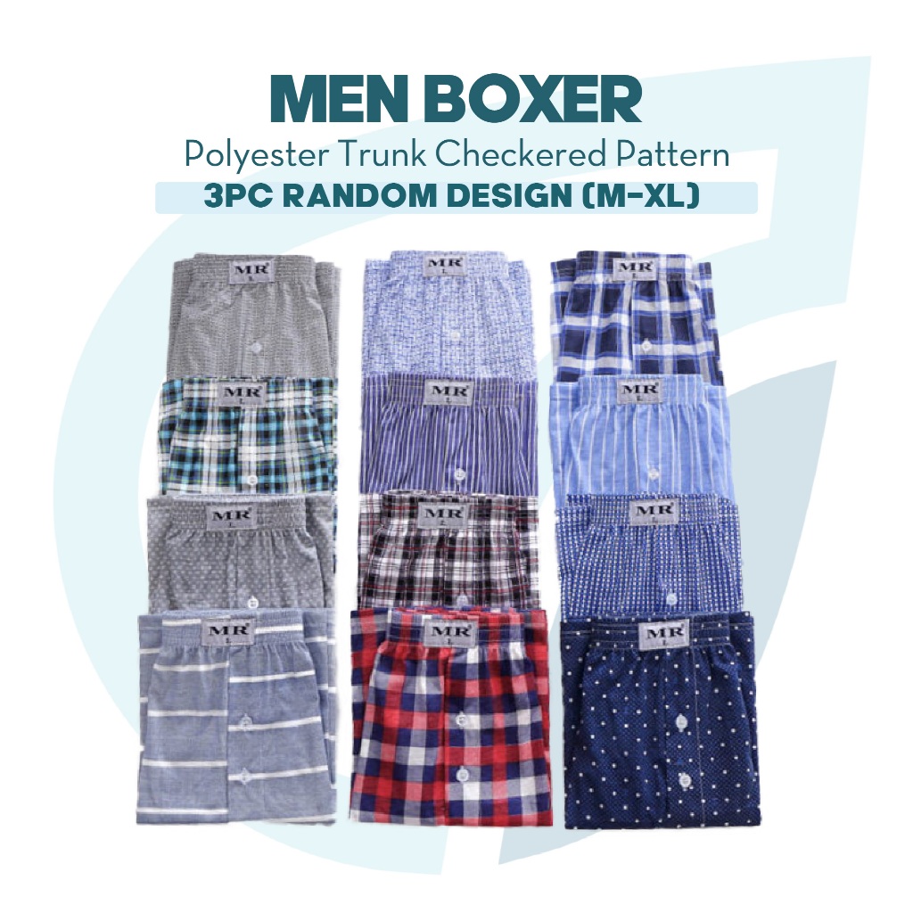 Men Boxer Lelaki Man Underwear Random Design Seluar Boxer Lelaki Seluar ...