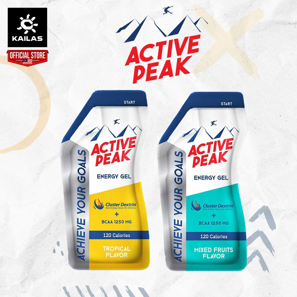 Active Peak Energy Gel 40ml - Cluster Dextrin + BCAA (Tropical, Mixed Fruits) | Shopee Malaysia