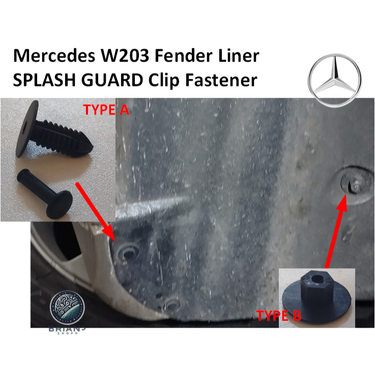 MERCEDES W203 W211 FENDER LINER CLIP FASTENER SPLASH GUARD SCREW PANEL ...