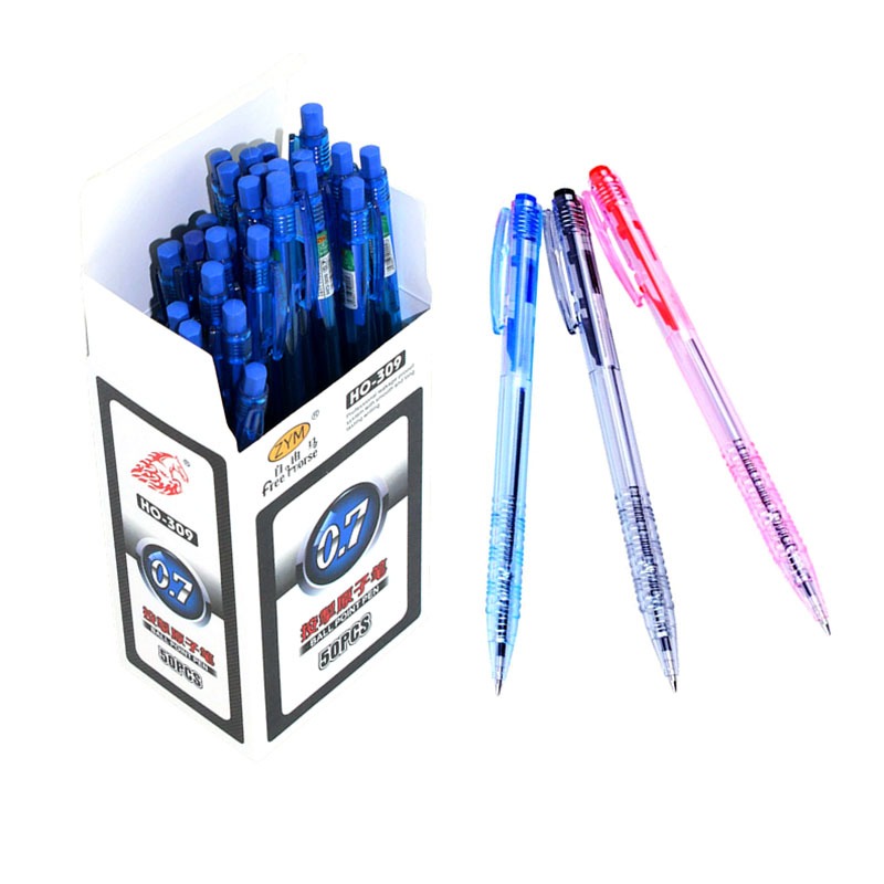 5 x Ball Point Pen 0.7mm Retractable Click - ZYM Free Horse | Shopee ...