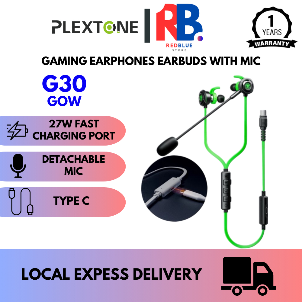 PLEXTONE G30 M762 REFIRE Type C Noise Reduction In Ear Earphone Gaming ...