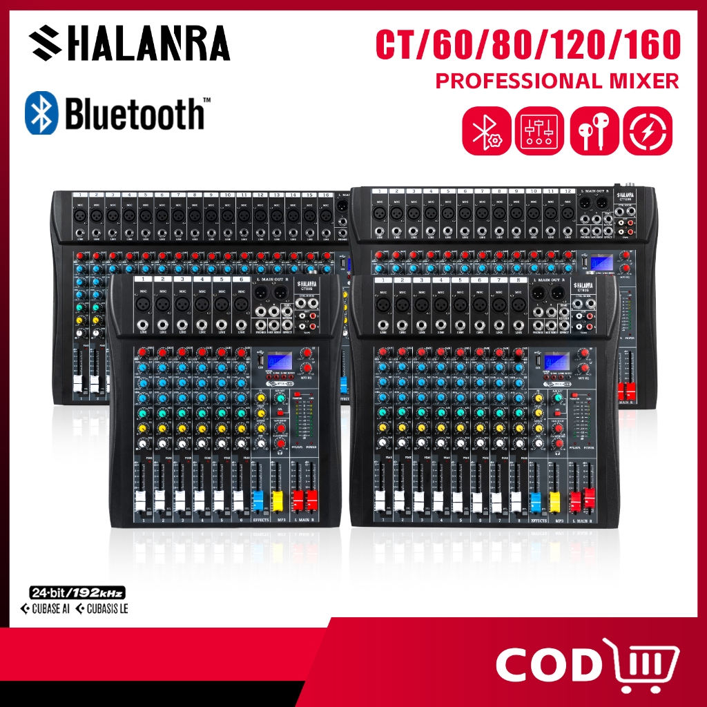 CT60S/CT80S/CT120S/CT160S Professional Audio Mixer 6/8/12/16 channel PC ...