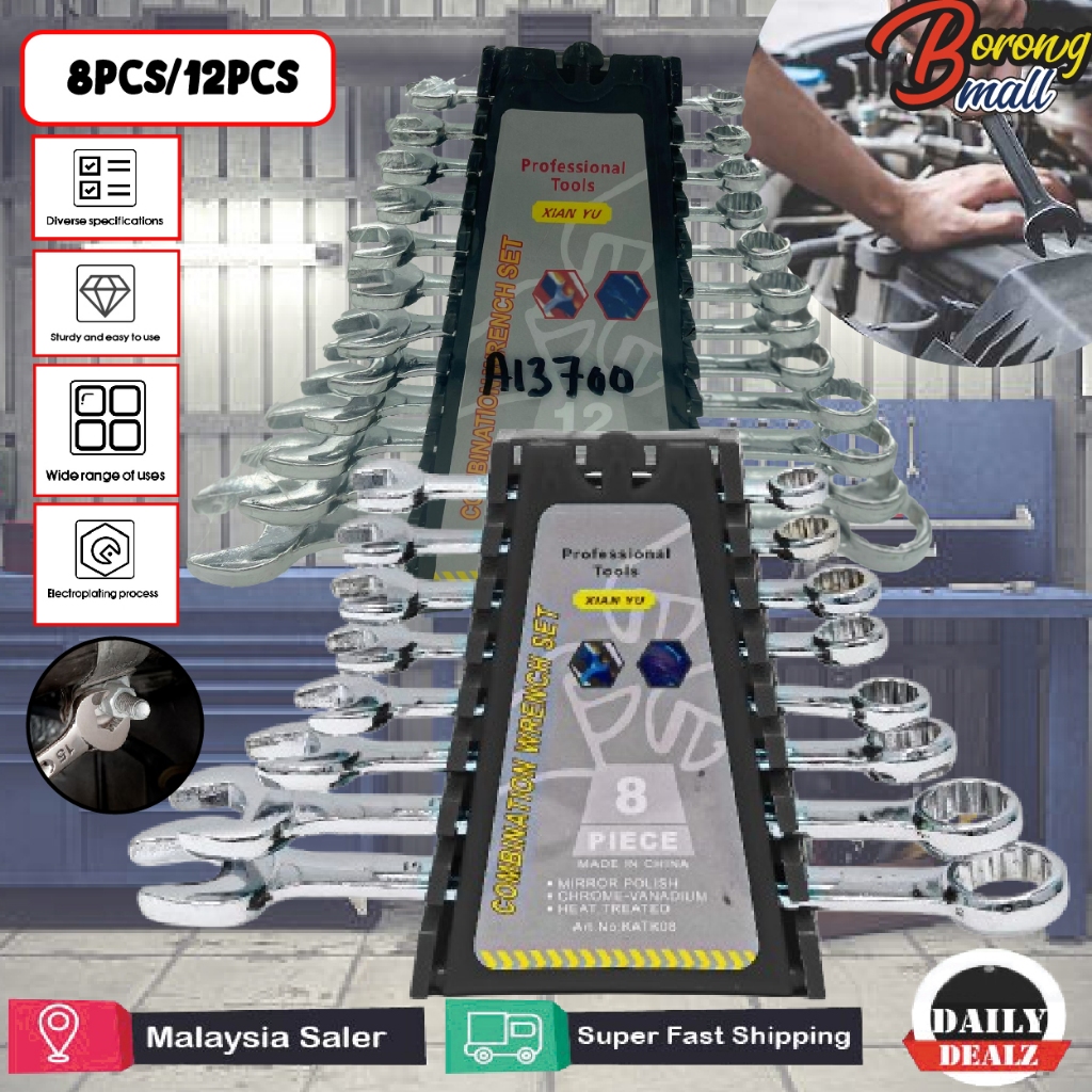 Heavy Duty Combination Wrench Set Spanner with Ring Holder ...