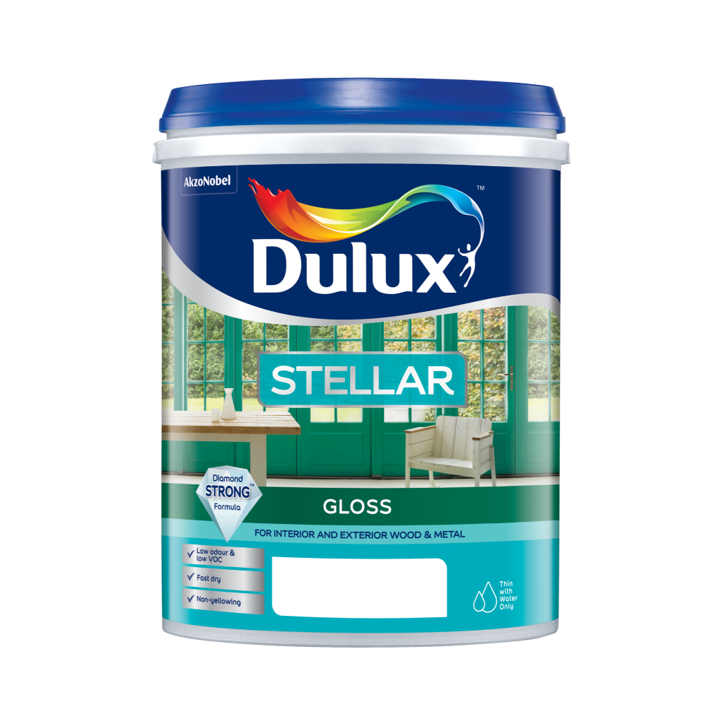 Dulux Stellar Gloss Interior & Exterior Enamel Paint - White Colour ...