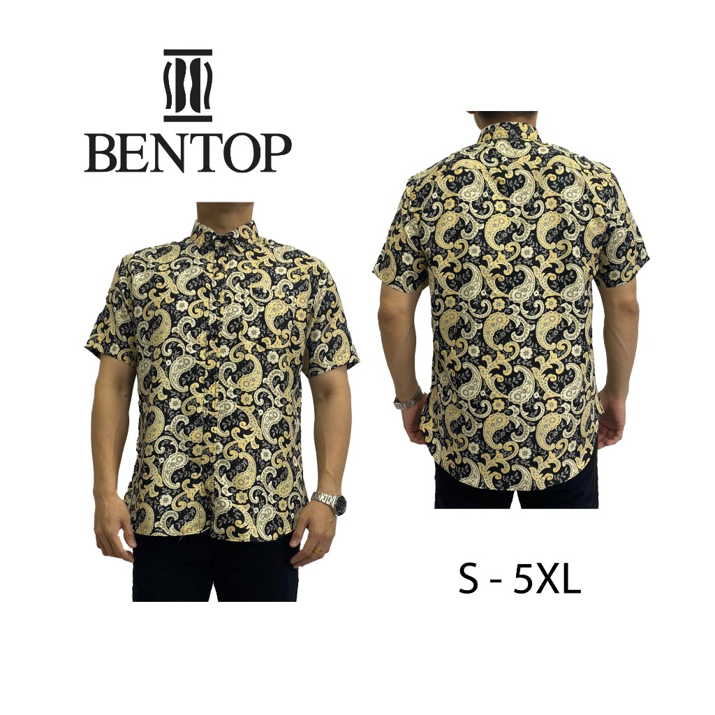 BENTOP Batik Modern Slim Fit Series Short Sleeve 3 | Shopee Malaysia
