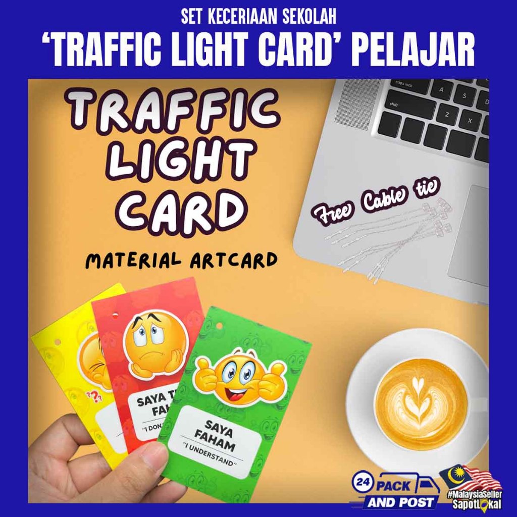 [SET JIMAT] Traffic Light Card (TLC) / Kad Trafik Isyarat / Alat Bantu Mengajar Pelajar / PAK-21 ...