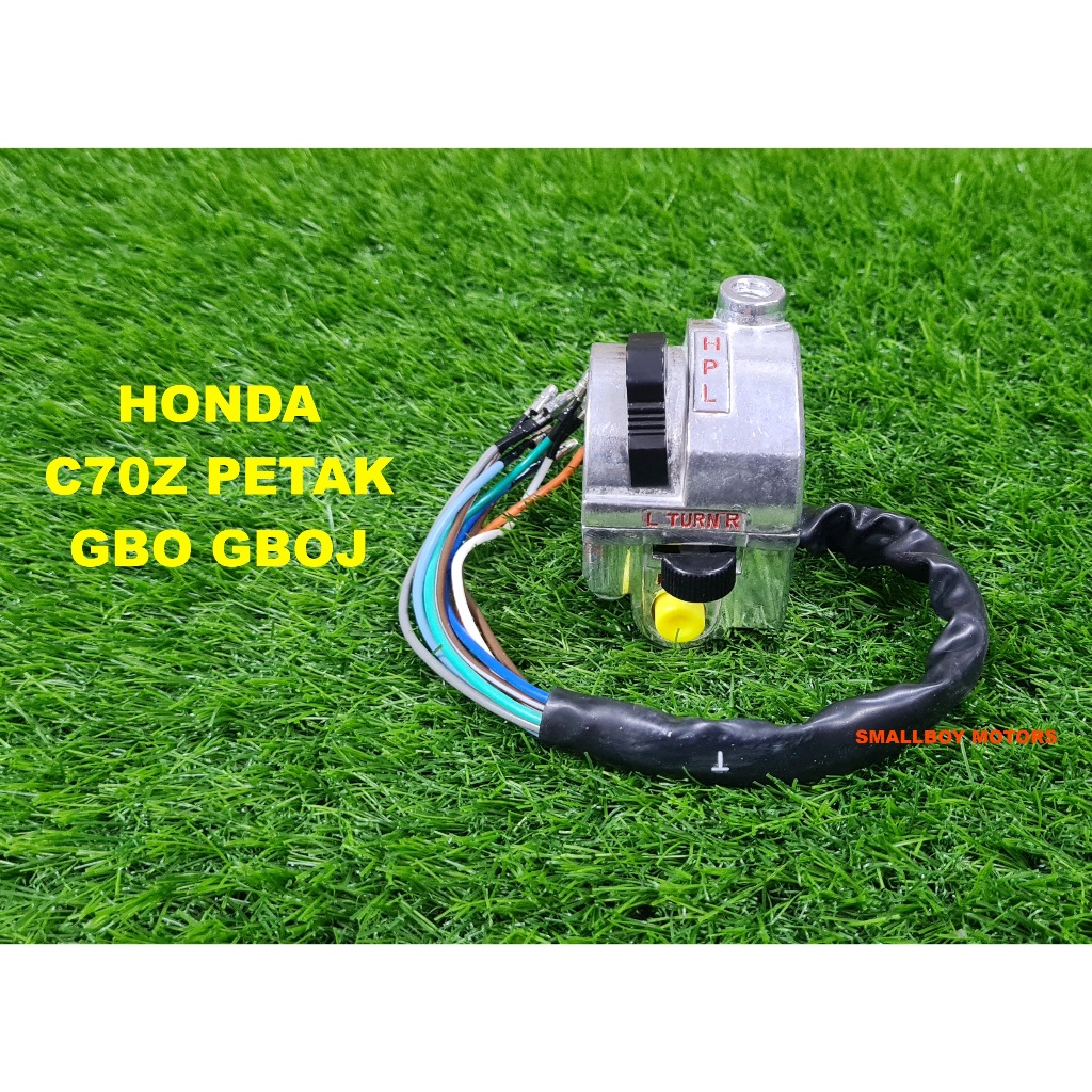 HONDA C70Z PETAK GBO GBOJ LEFT HANDLE SWITCH KIRI LH CHROME FULL SET ...