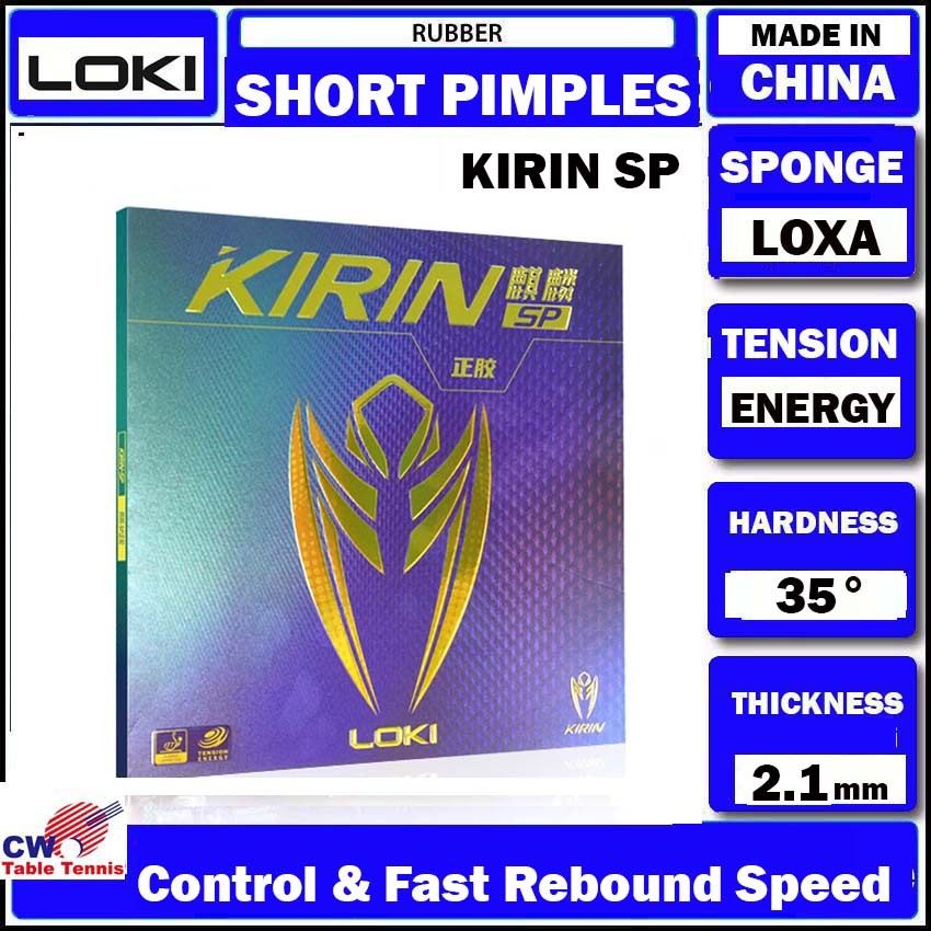 LOKI KIRIN SP Short Pimples Table Tennis Rubber Short-Pips Rubber Ping Pong Sponge for Fast ...