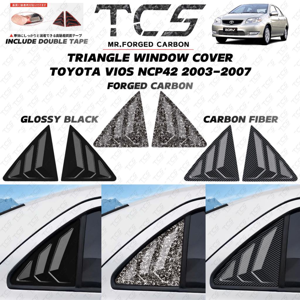 TCS TOYOTA VIOS NCP42 2003-2007 CAR TRIANGLE WINDOW COVER ACCESSORIES ...