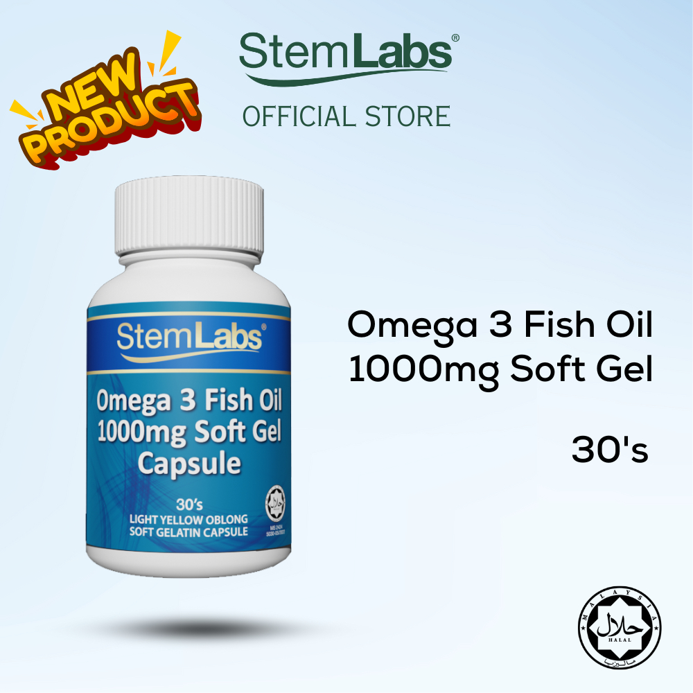 [JAKIM & KKM] StemLabs Omega 3 Fish Oil 1000mg 30's EXP 11/2027 | Shopee Malaysia