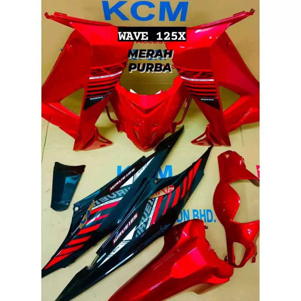 COVERSET HONDA WAVE 125 X/ULTIMO DESIGN MERAH PURBA BATMAN EDITION ...