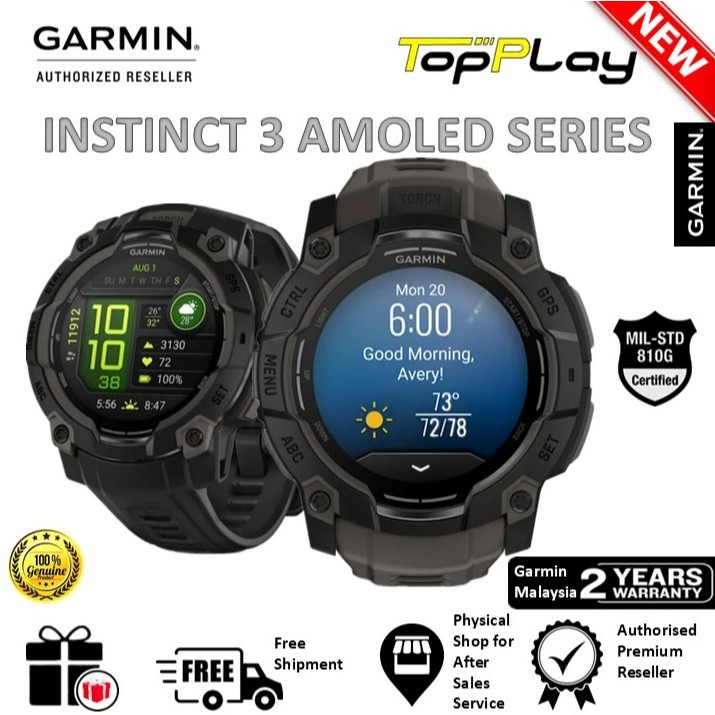 GARMIN Instinct 3 ( 45MM / 50MM ) Amoled Series - Colour Screen ...