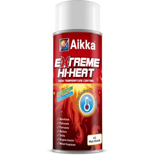 AIKKA EXTREME HIGH HEAT SILVER / FLAT BLACK HI TEMPERATURE EXHAUST ...