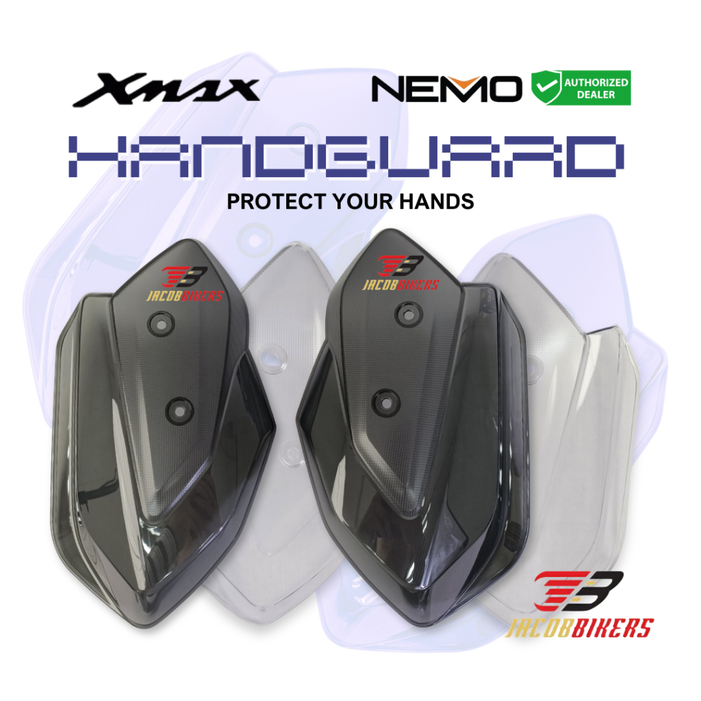 Yamaha XMAX Nemo Handguard Hand Guard Knuckle Visor Transparent Smoke ...