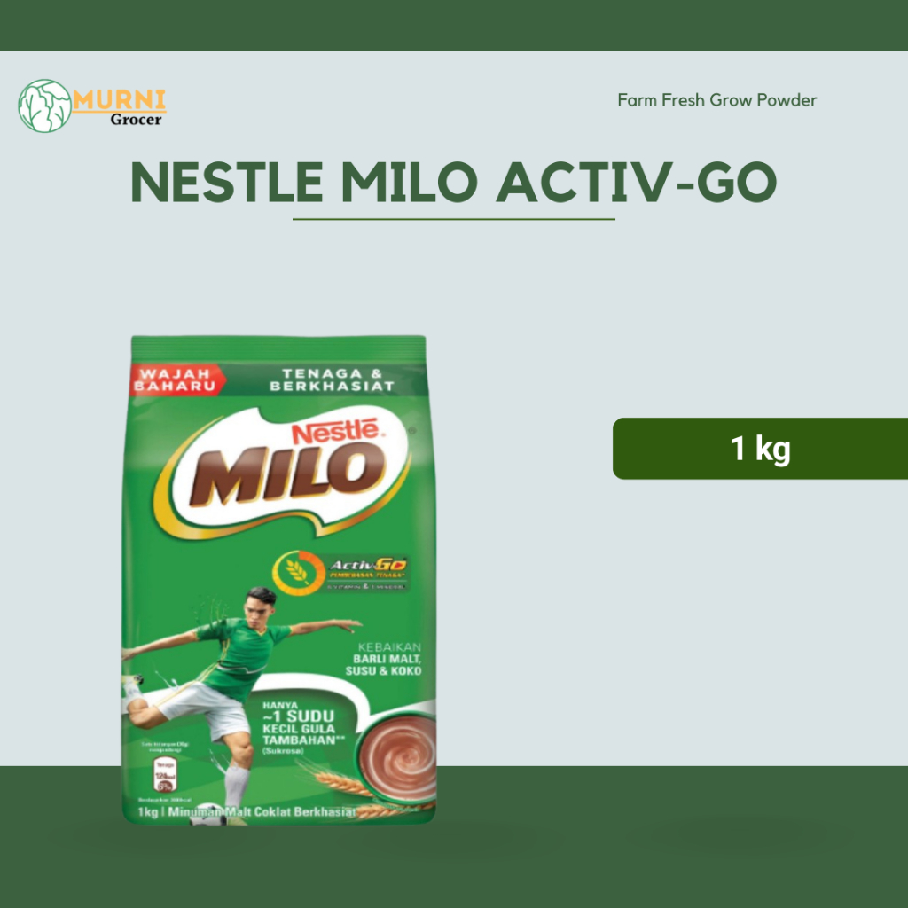 Nestle Serbuk Milo Activ-Go Minuman Malt Coklat (1kg) | Murni Grocer ...