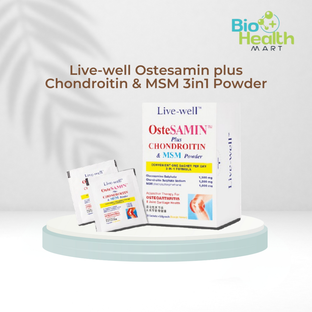 Live-well Ostesamin plus Chondroitin & MSM 3in1 Powder | Shopee Malaysia