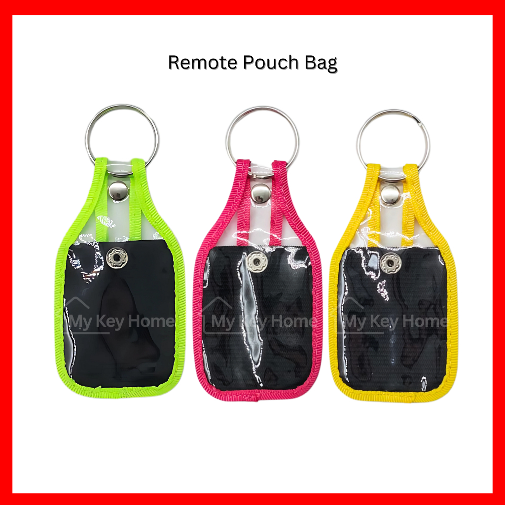 Auto Gate Remote Control / Car Remote Pouch Bag Casing (Green / Pink ...